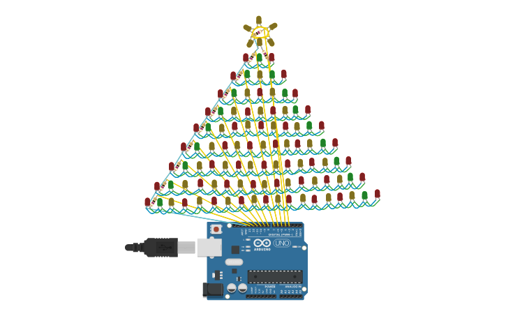 Circuit design Merry Christmas - Tinkercad