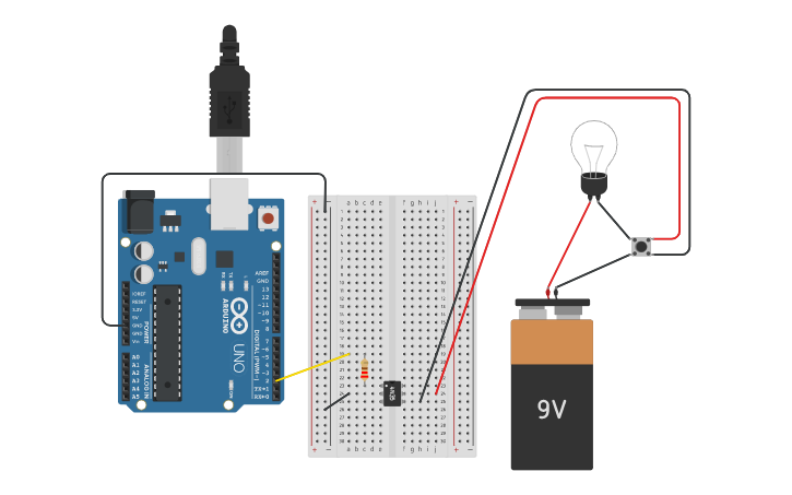 Circuit design Hacking Buttons-Flashlight - Tinkercad