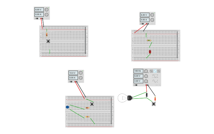 Circuit design Sonde logiche O/I | Tinkercad
