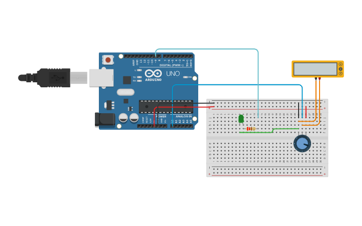 Circuit design LED PWM | Tinkercad