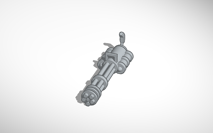 3D design minigun!! - Tinkercad