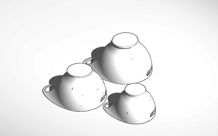 3d Design Measuring Cups Tinkercad