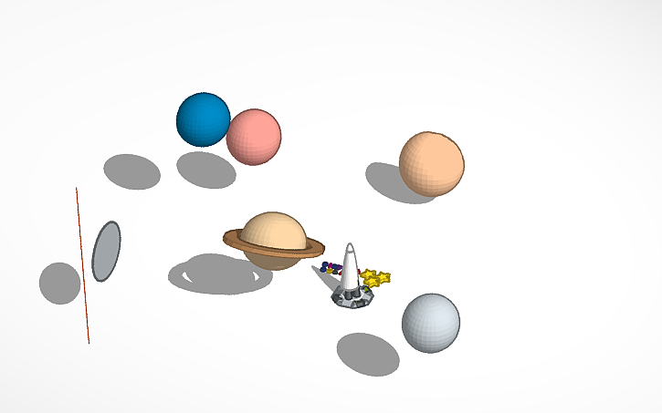 3D design sistema solar - Tinkercad