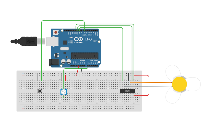 Circuit Design Reverse Motor And Speed Tinkercad