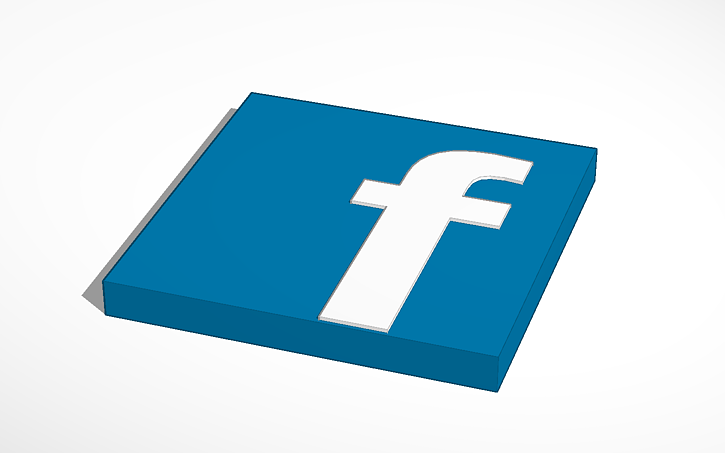 3D design facebook logo - Tinkercad