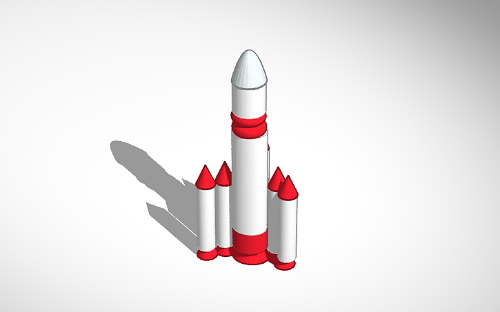 3D design PSLV Rocket | Tinkercad