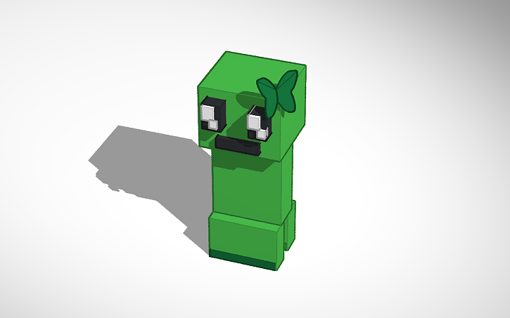 3D design #cute baby creeper ;3 - Tinkercad