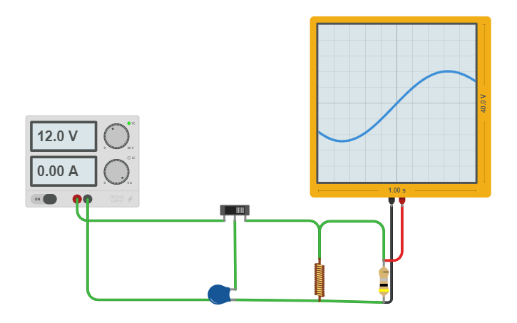 Circuit design Ignitor de Airbag RLC - Tinkercad