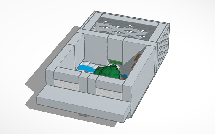 3D design Amur Leopard Enclosure Without Roof | Tinkercad