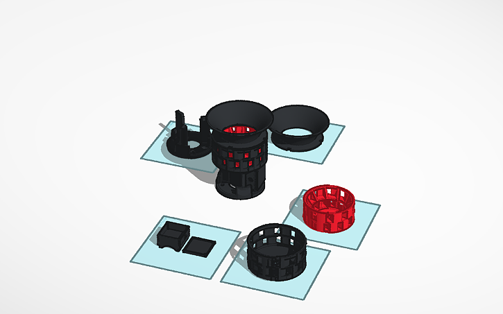 3D design Dual Port Siren - Tinkercad