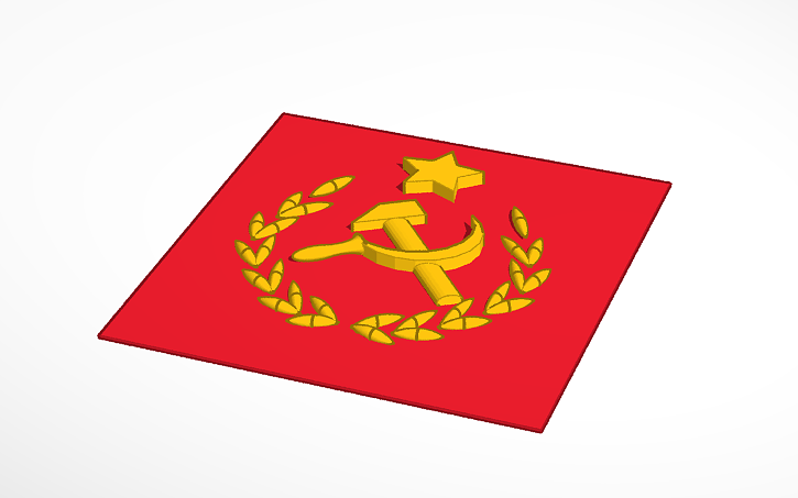 3D design Communist flag complex - Tinkercad