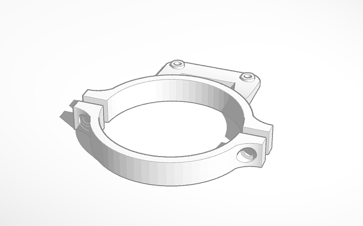 3D design RealSense D435 UR5 camera mount - Tinkercad