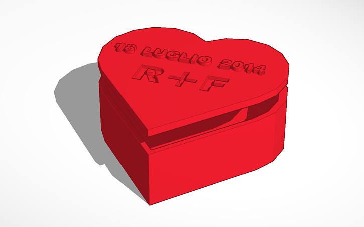3D design Valentine's Day Heart Box - Tinkercad