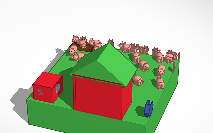 3D design Diseño de granja de cerdos | Tinkercad
