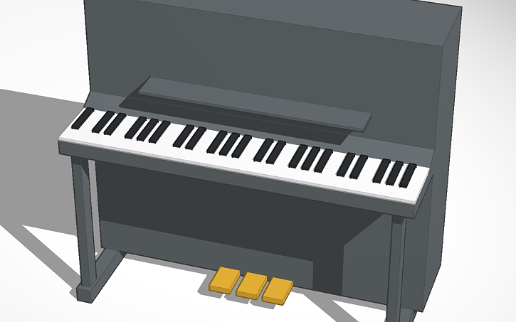 3D design Upright Piano | Tinkercad