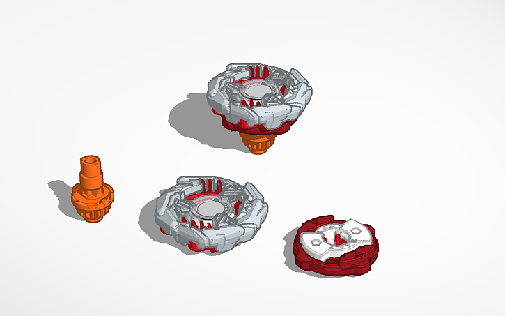 3D design beyblade X Crimson Garuda - Tinkercad
