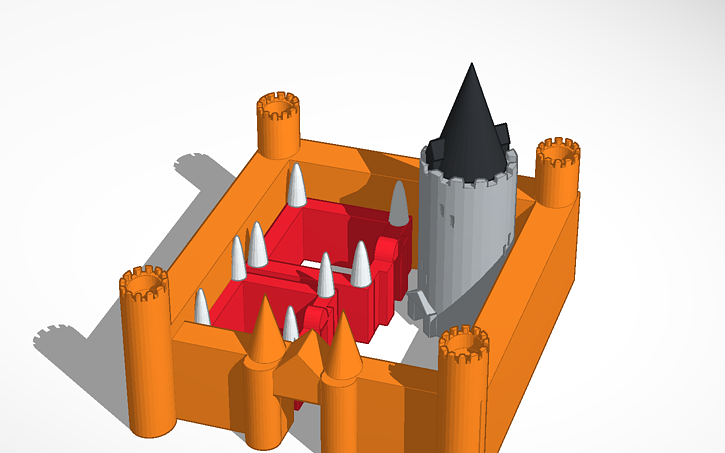 3D design castle walls | Tinkercad