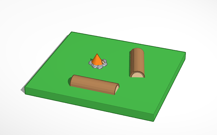3D design fire - Tinkercad