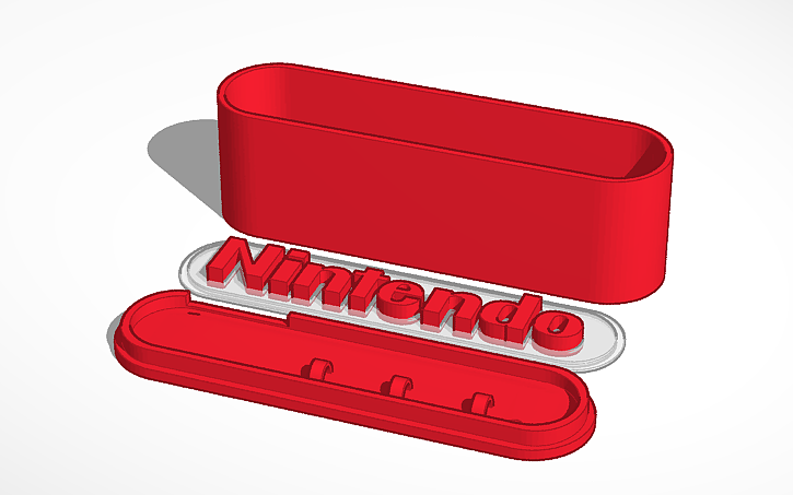 3D design Nintendo logo LED Sign - Tinkercad