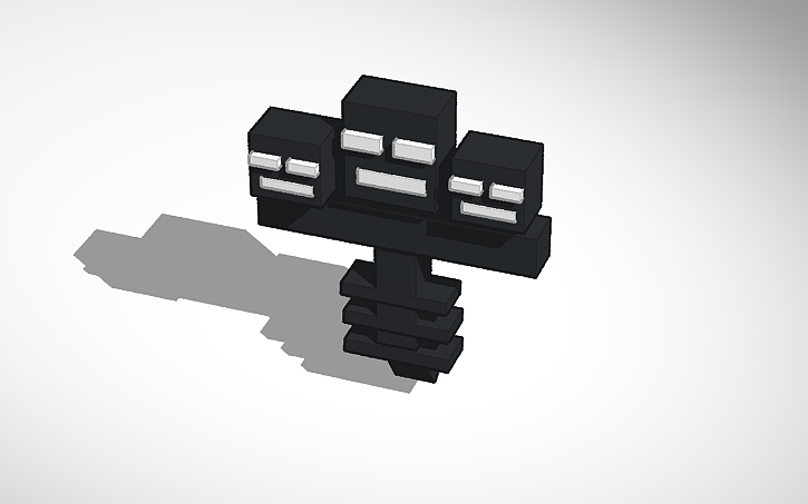 3D design Minecraft wither | Tinkercad