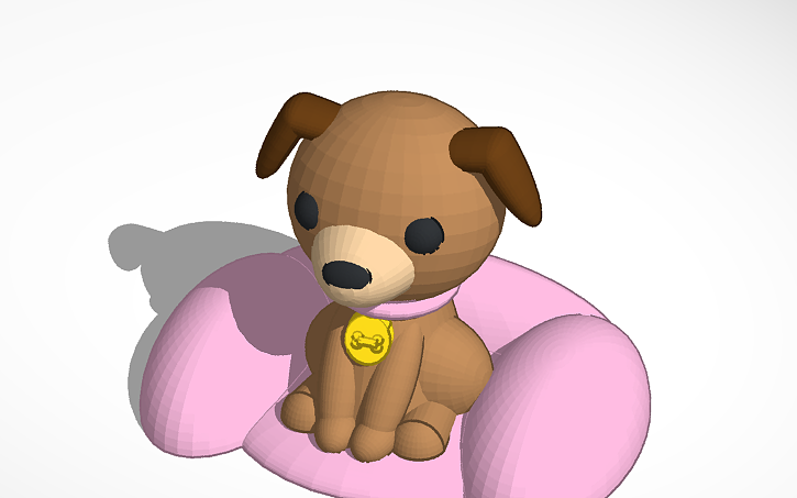 3D design Cute dog - Tinkercad