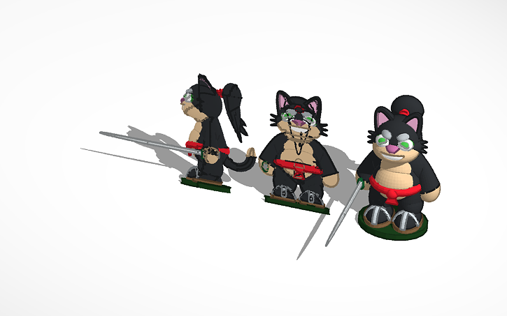 3D design Samurai Cat | Tinkercad