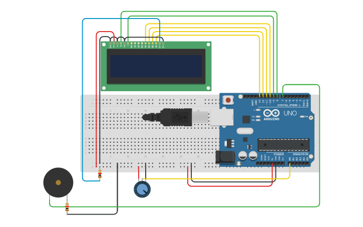 Circuit design LCD | Tinkercad