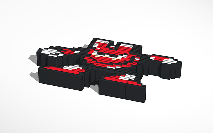 3D design PIxel Art Magnet Man | Tinkercad