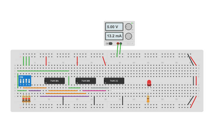 Circuit Design Problema 2 Tinkercad