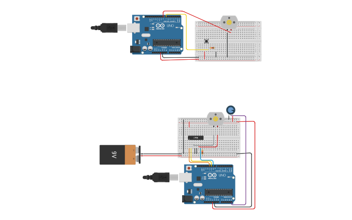 Circuit design DC Motor - Tinkercad