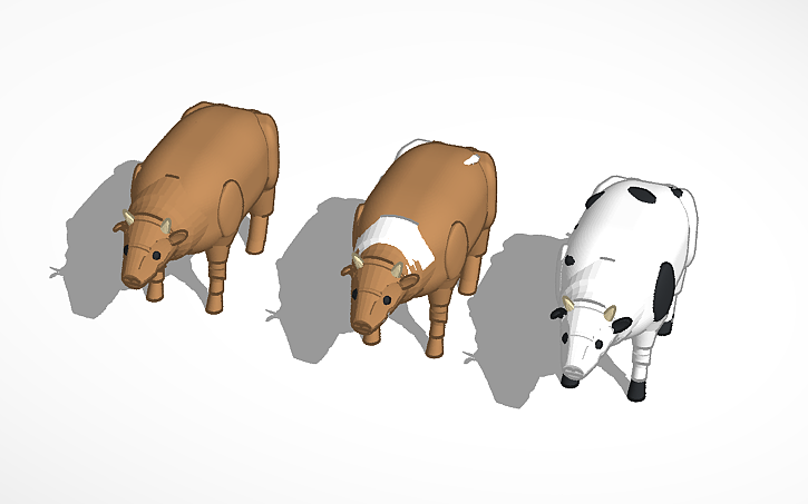 3D design cow design v2 - Tinkercad