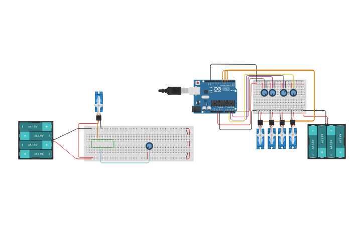 Circuit design Simulación de arduino nano. - Tinkercad