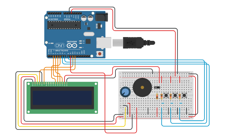 Circuit Design Pomodoro Tinkercad