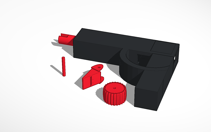 3D design rubber band gun - Tinkercad