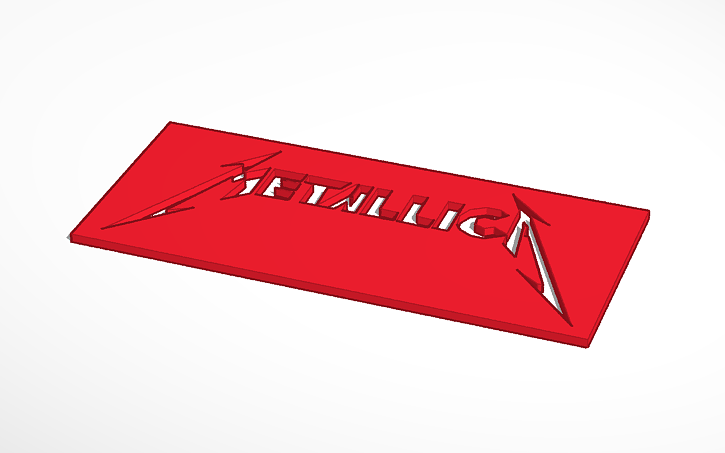 3D design Metallica Stencil tatoo | Tinkercad