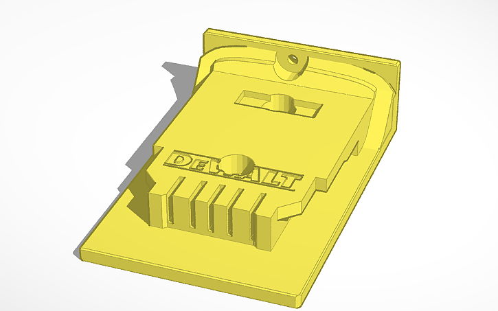 3D design DEWALT 20V TOOL MOUNT - Tinkercad