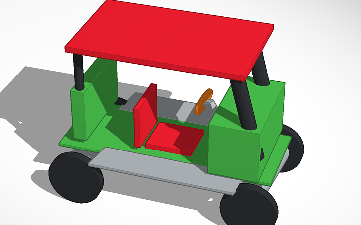3D design golf cart - Tinkercad