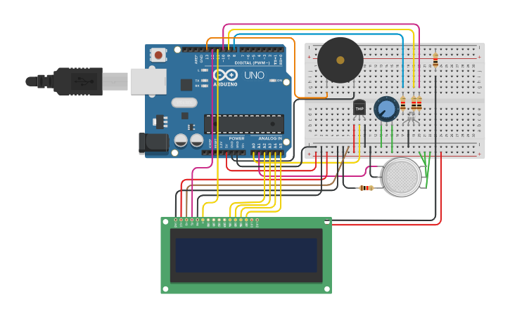 Circuit Design Ejercicio 3 Semana10 Sensor Tinkercad
