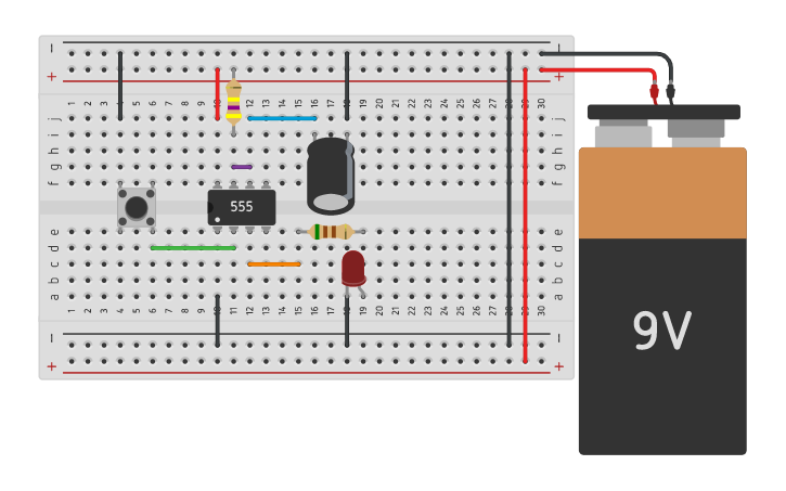 Circuit design 555 - Tinkercad