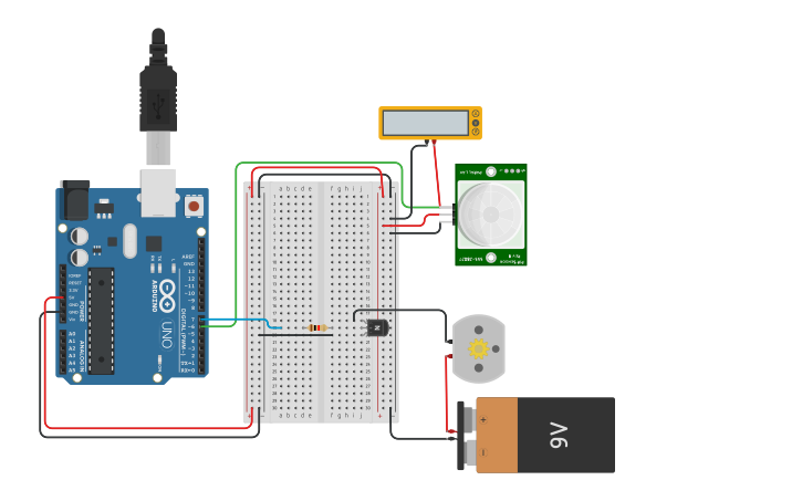 Circuit design Lesson 15: Motors and Sensors | Tinkercad