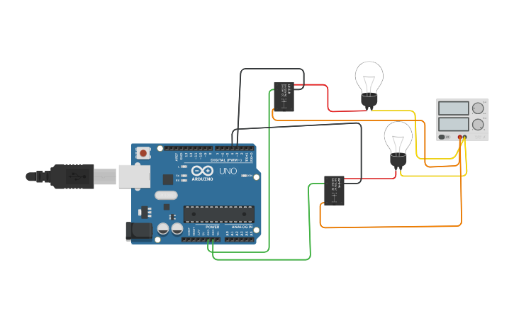 Circuit design RELAY - Tinkercad