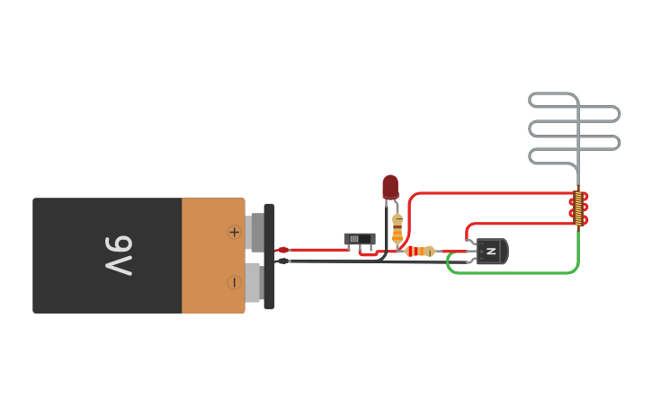Circuit design Tesla coil virtual model - Tinkercad