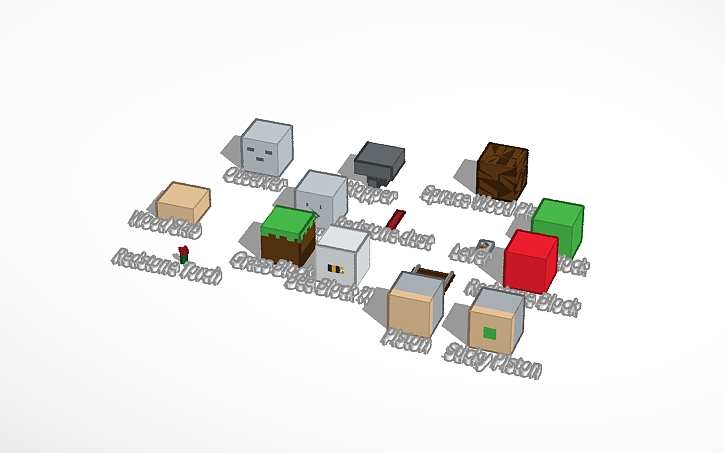 3D design Strange Minecraft Blocks | Tinkercad