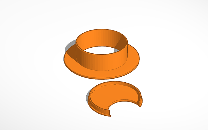 3D design Cable pass through - Tinkercad