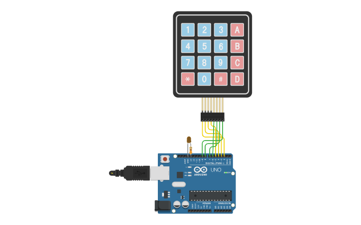Circuit Design Arduino Keypad Led Tinkercad