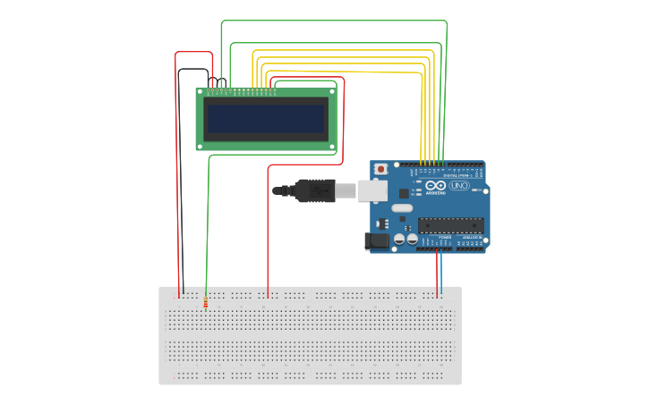 Circuit design lcd - Tinkercad