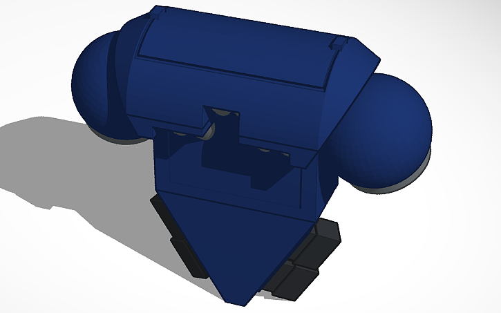 3D design Space marine dorsal pack - Tinkercad