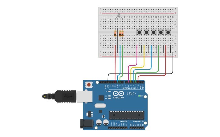 Circuit design Copy of switch_lab1 | Tinkercad