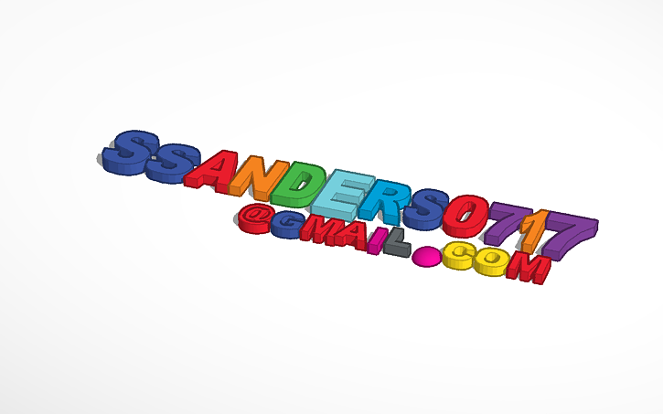 3D design My email | Tinkercad