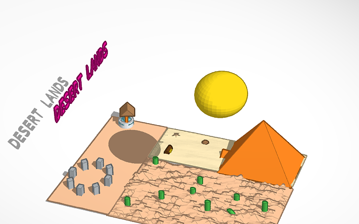 3D design Desert Landscape | Tinkercad